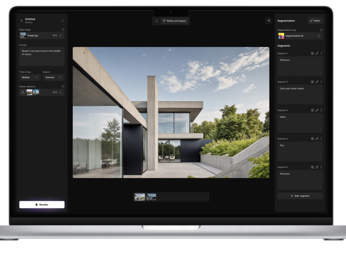 Rendero AI - our AI rendering tool | MA